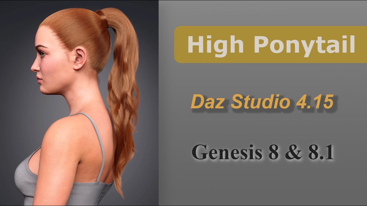 Posing Guide - High Ponytail for G8 & 8.1 | Daz Studio 4.15