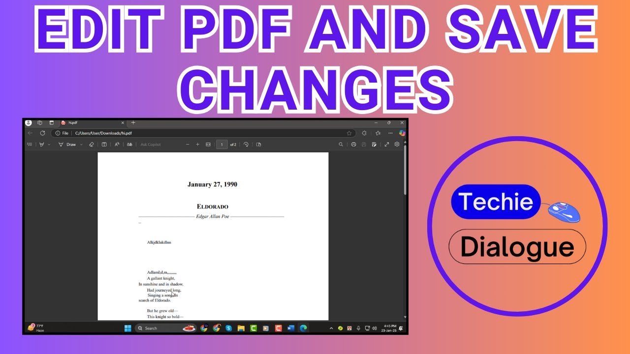 How to Edit PDF And Save Changes - Detailed Tutorial [2025]