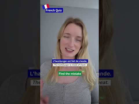 Find the Mistake in this French Sentence