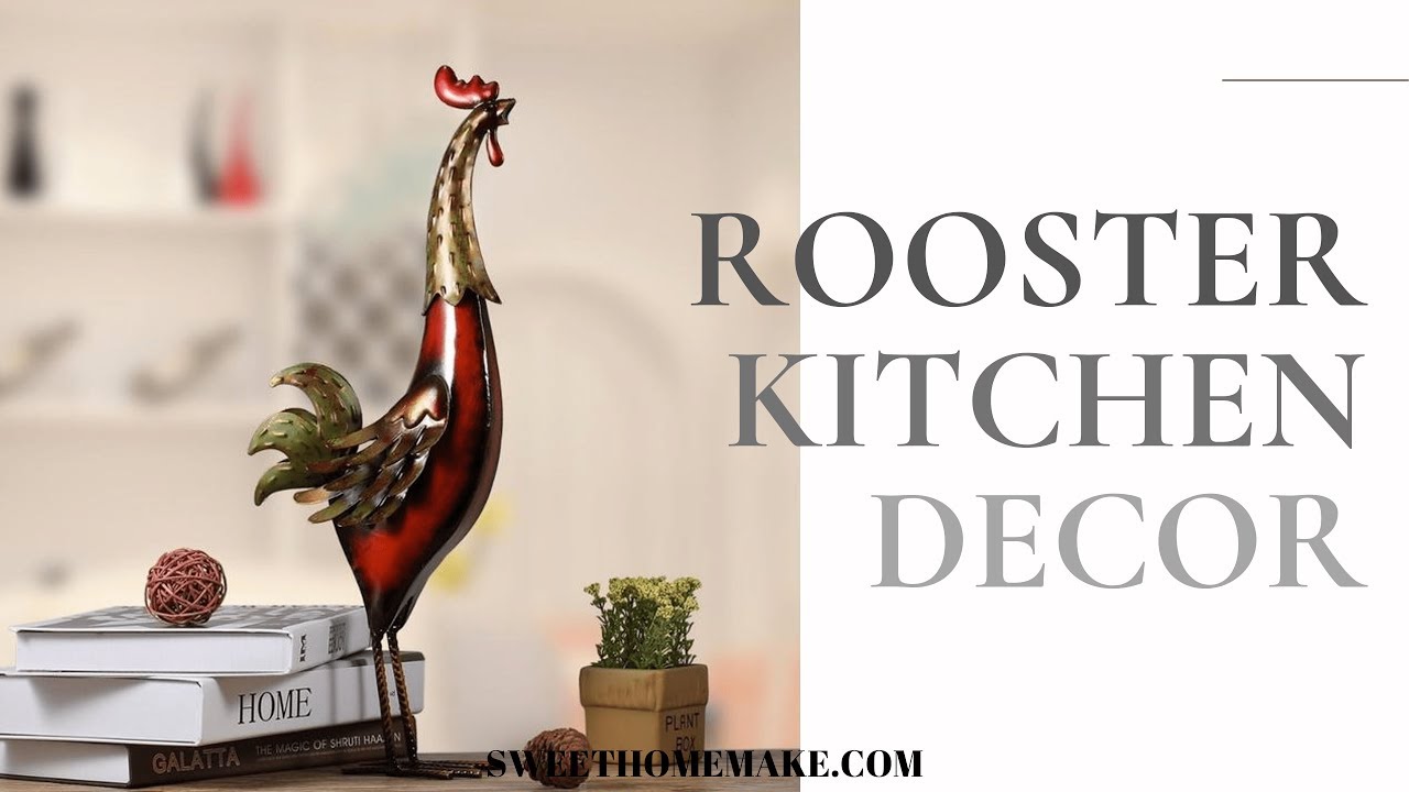 Rooster Kitchen Decor by Metal Statue Figurines