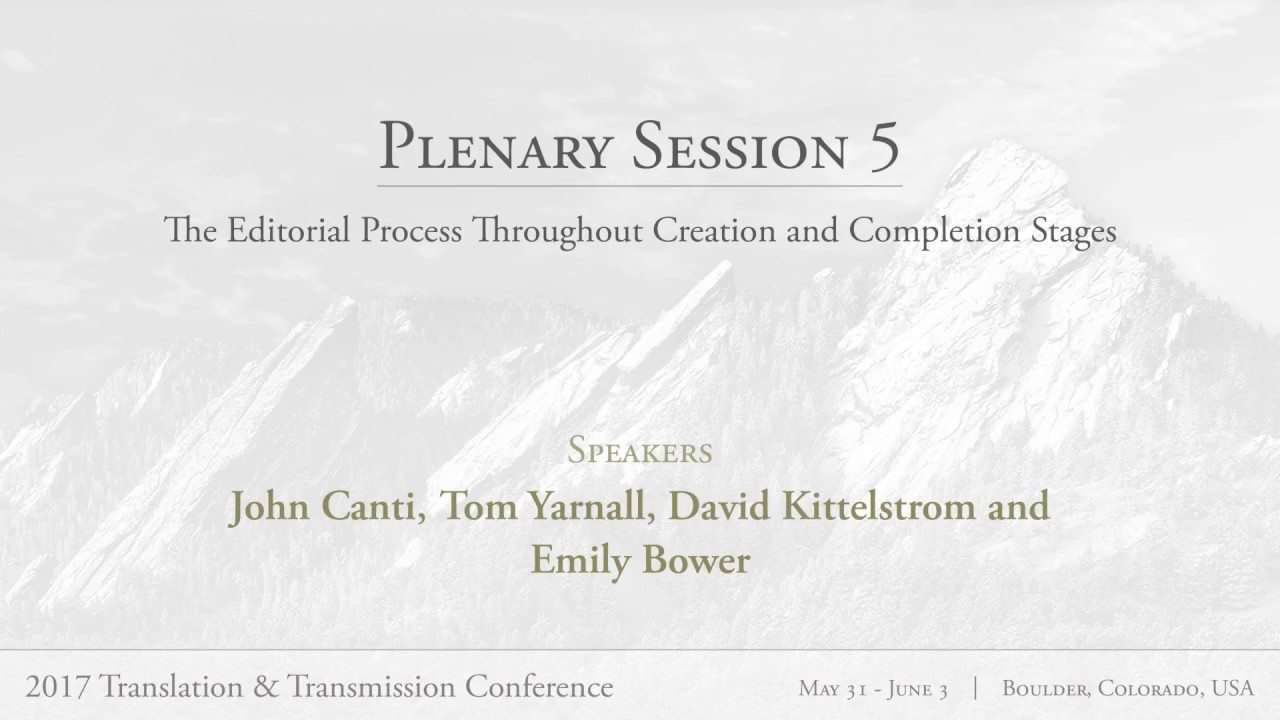 The Editorial Process Throughout Creation and Completion Stages