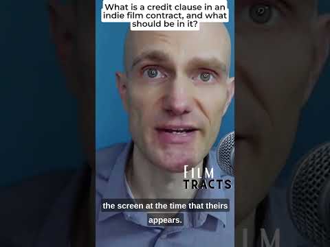 What is a credit clause in an indie film contract?