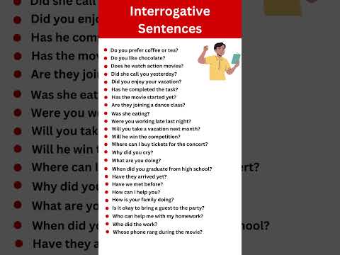 Learn Interrogative Sentences #shorts #english