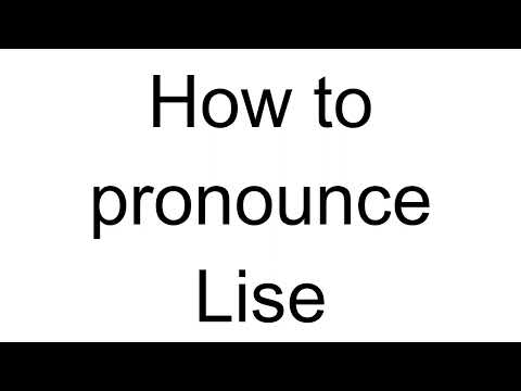 How to Pronounce Lise (Danish)