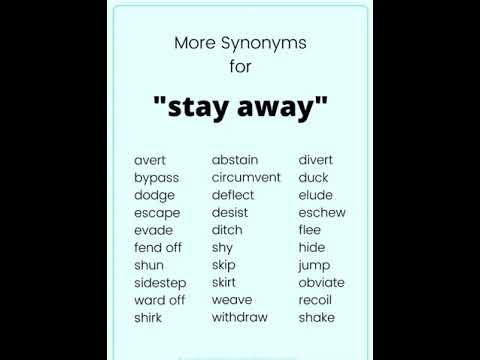 Improve Your Vocabular | Synonyms for the phrase STAY AWAY | Pronunciation Practice #english #shorts