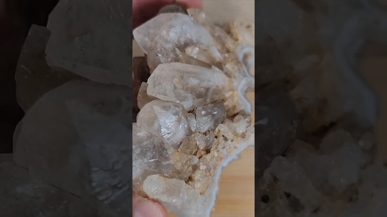 Crystal cluster. #quartz #crystals #shorts