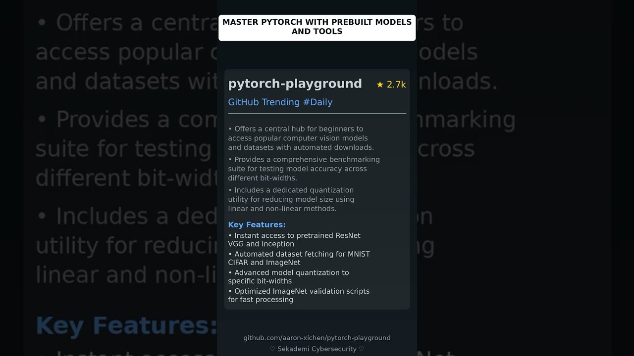 GitHub Trending Repositories: aaron-xichen/pytorch-playground 🇬🇧