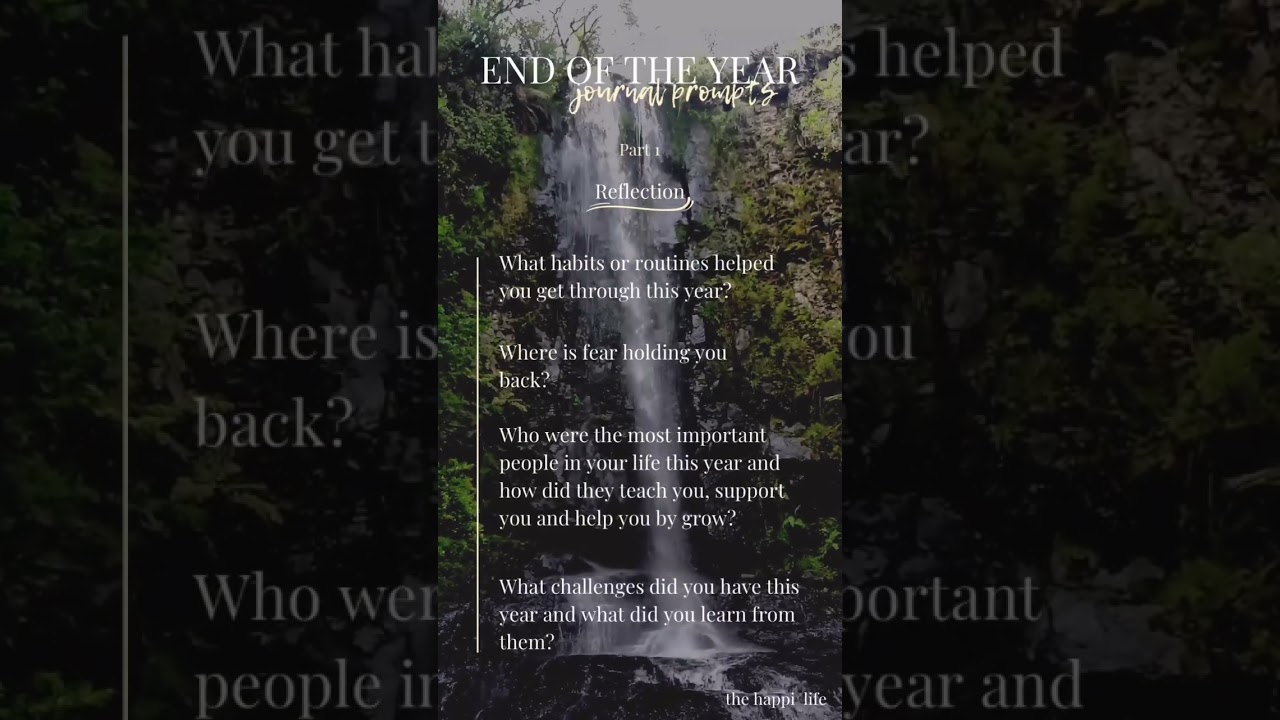 End of the year journal prompts: Reflection
