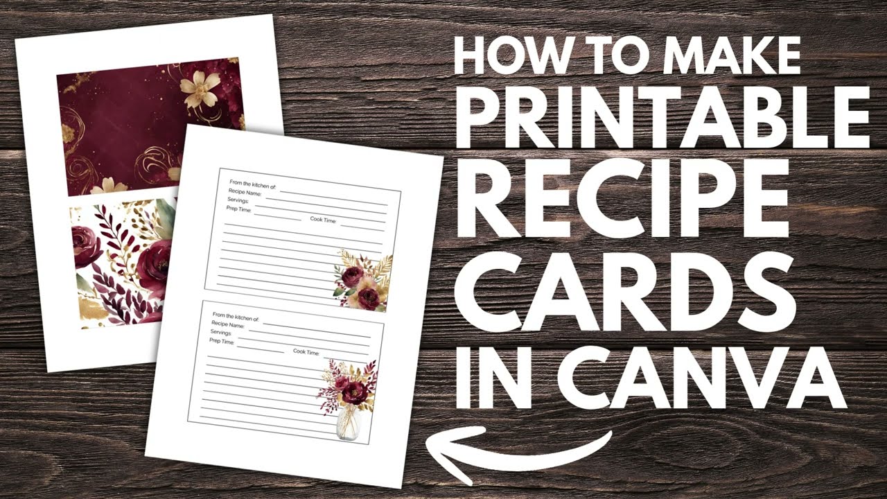 How to Make Printable Recipe Card in Canva Easy DIY Tutorial 4 Personal Use, Gifts, Digital Products