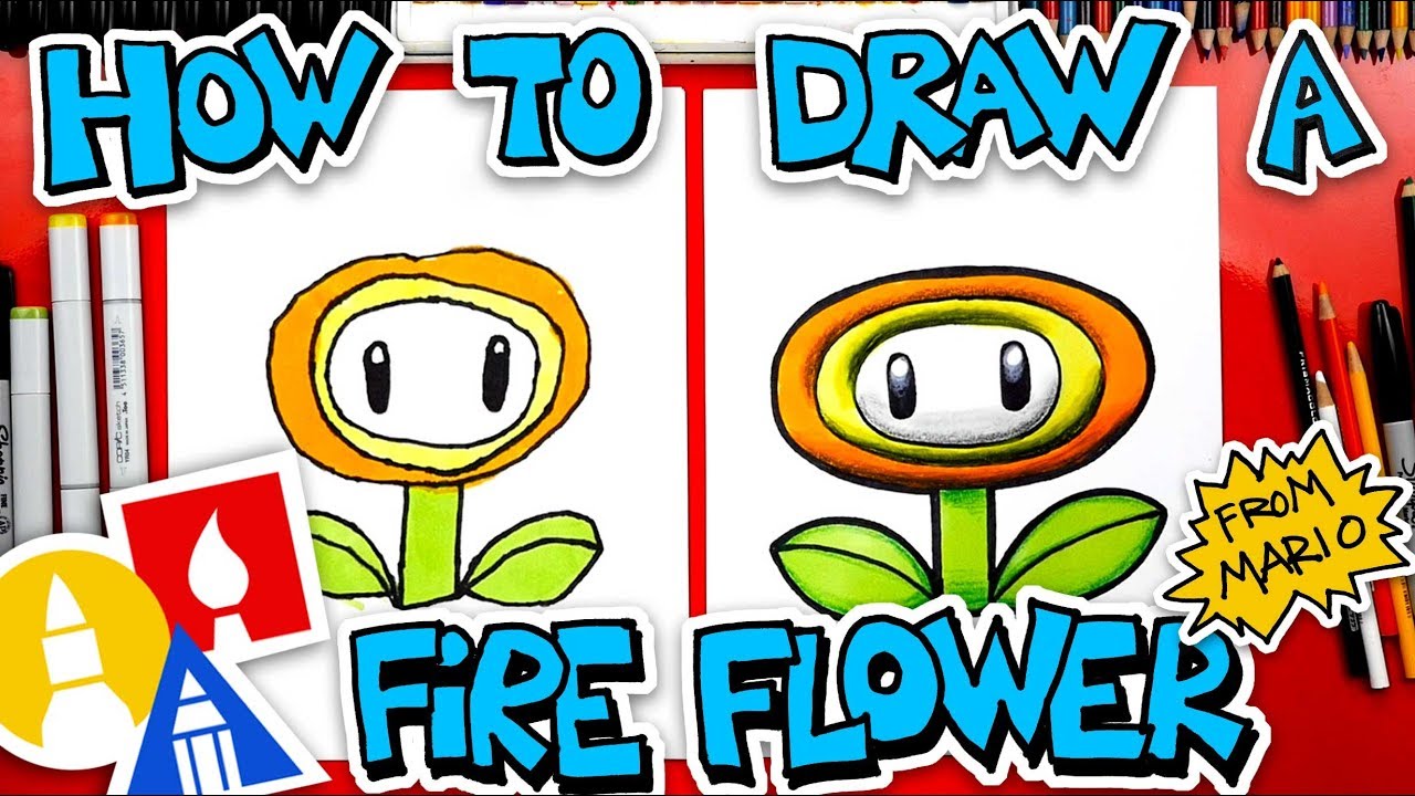How To Draw A Fire Flower From Mario