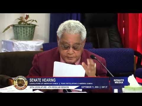 Senate Hearing 2. Day 27. September 11, 2024. Senate Bill 38-44.