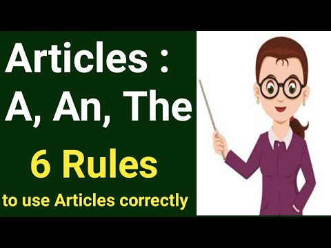 Articles - a, an and the | Basic English Grammar