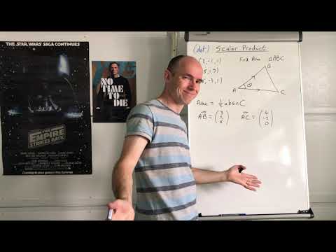 Vectors - Using the scalar product to find the Area of a Triangle