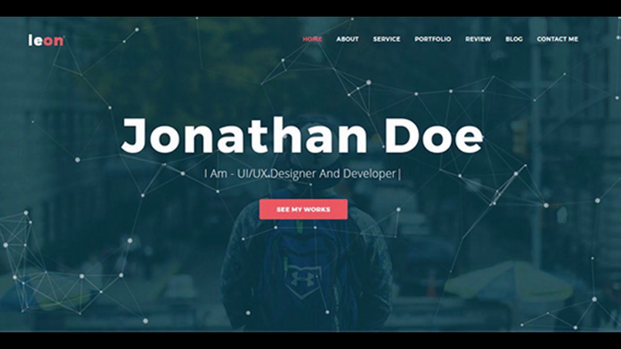 Leon - Personal One Page Portfolio Template | Themeforest Website Templates and Themes