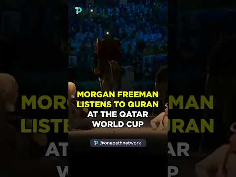 Morgan Freeman listens to Quran at Qatar World Cup ❤️