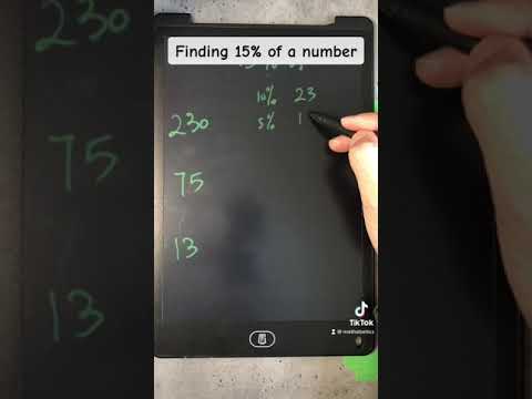 Finding 15% of a number