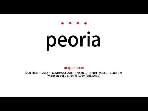 How to pronounce peoria - Vocab Today