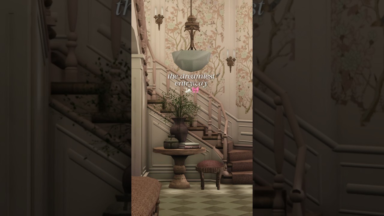 The dreamiest stairway in bloxburg 💗🦢