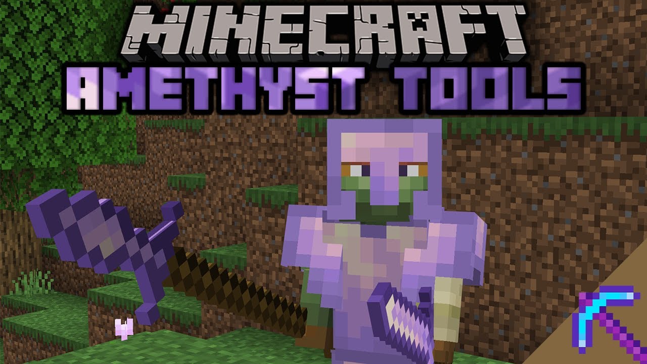 Minecraft Bedrock Amethyst Tools Mod!! (Armor AND Tools) | Mod Showcase