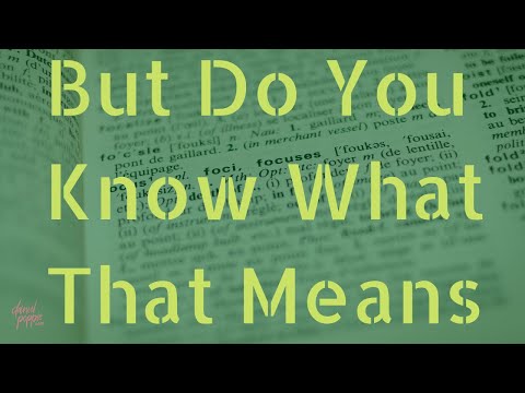 The Importance of Definitions when Writing