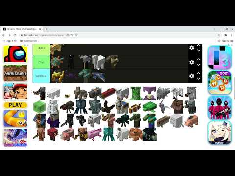 Minecraft mobs tier list