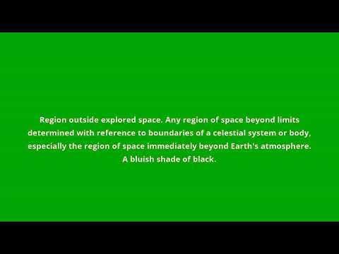what is the meaning of outer space.