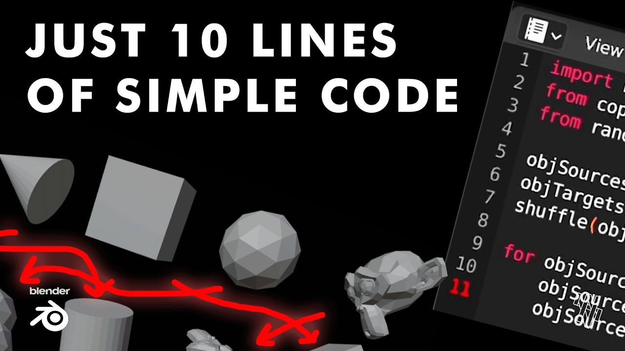 Shuffle Objects With a Simple Script - Blender Tutorial