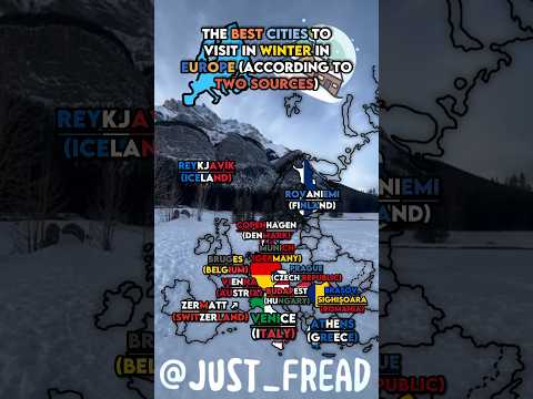 [Mapping / Maps] The best cities to visit in winter in Europe (according to two sources)