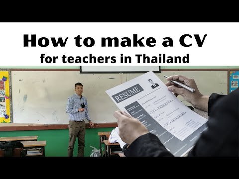 resume/cv format for teaching jobs in Thailand