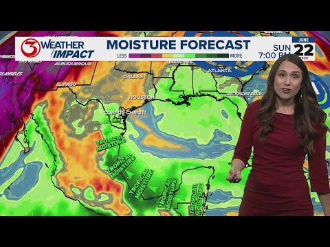 Tropical moisture brings higher rain chances