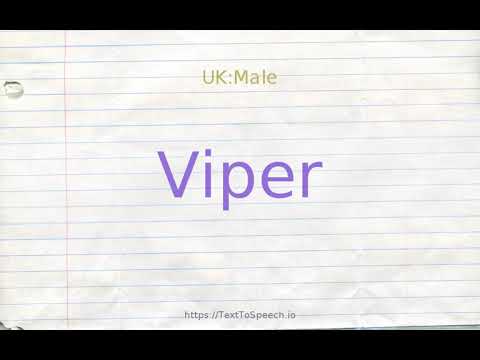How to pronounce viper