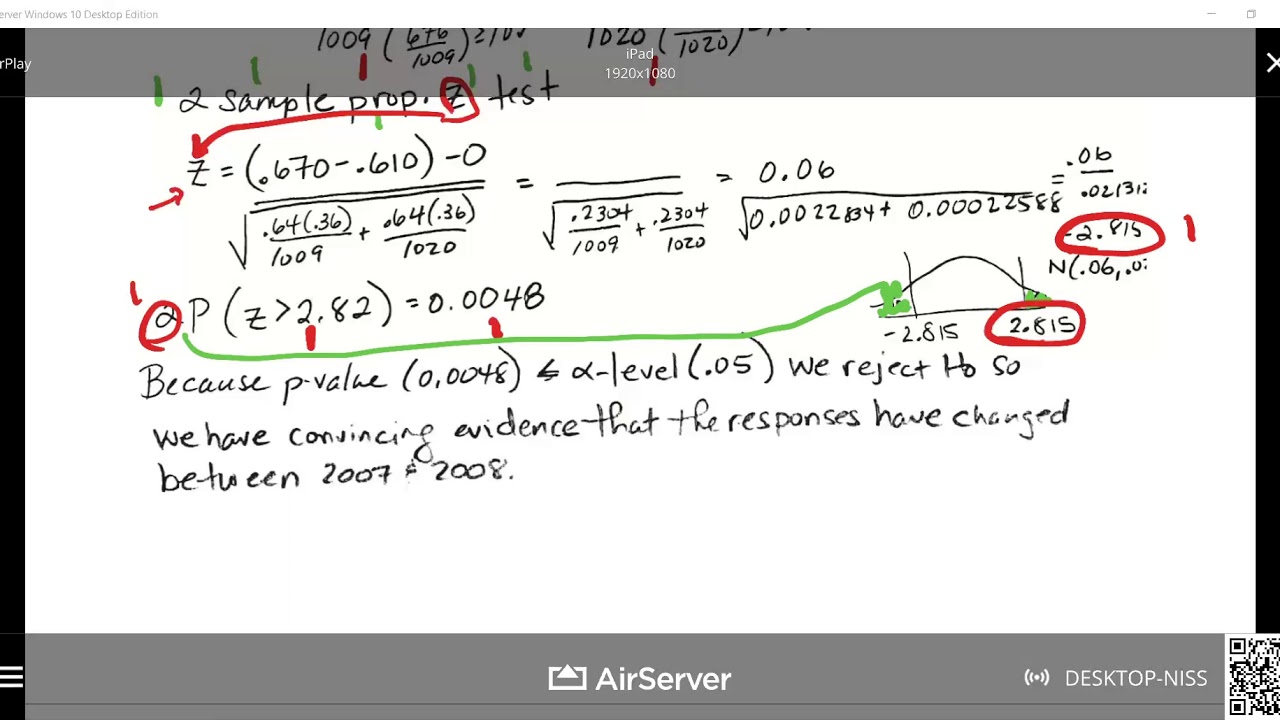 Ap Stats Peer Grading of Inference