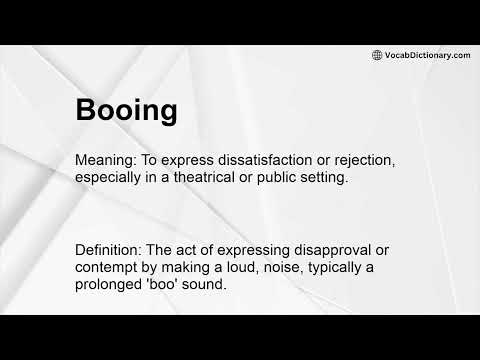 Booing Meaning