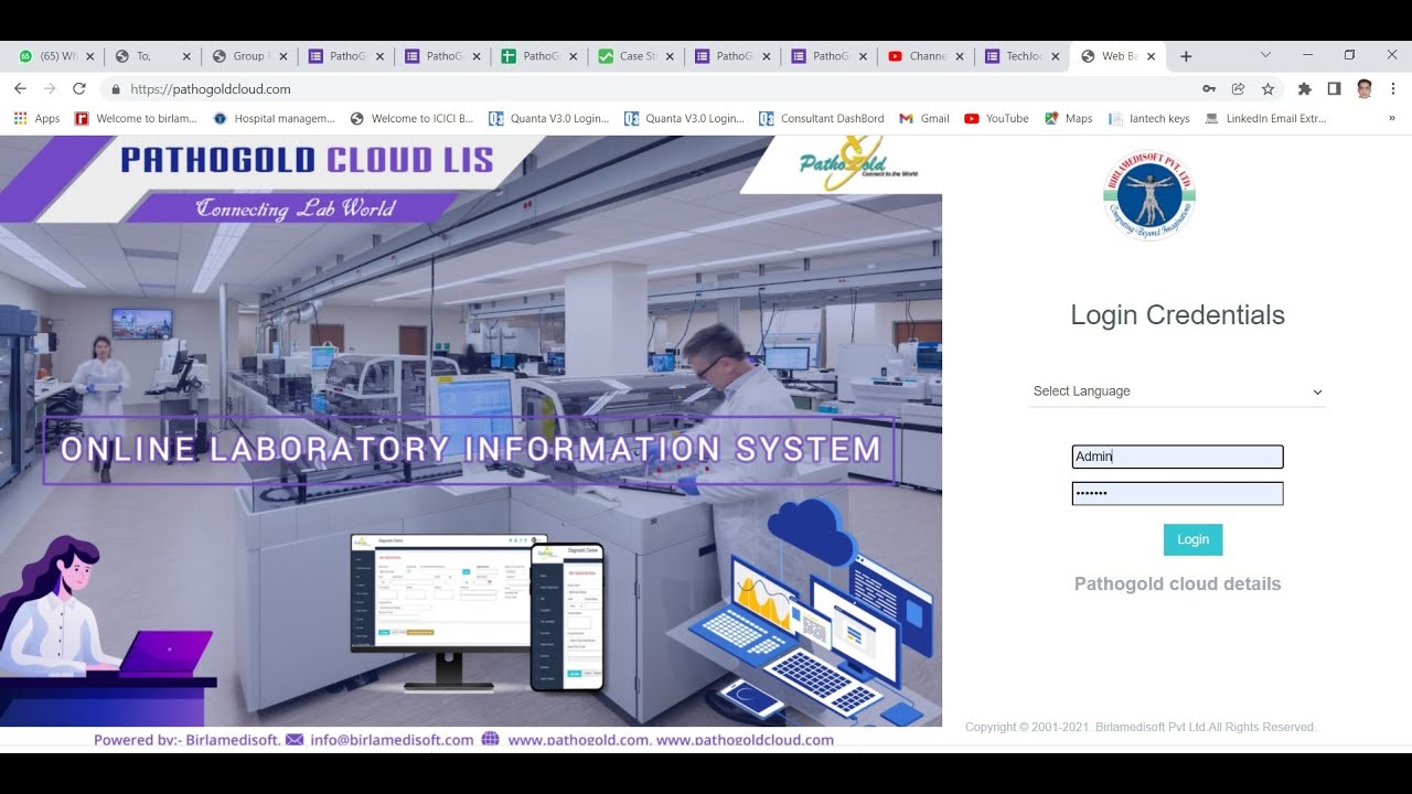 Create test format in PathoGoldCloud, define normal values & take out report, full case study