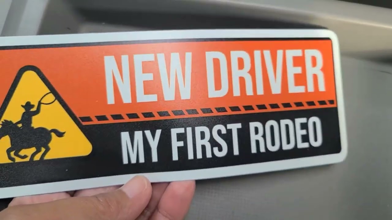 Magnet Me Up New Driver Car Magnet | My First Rodeo Magnet Decal