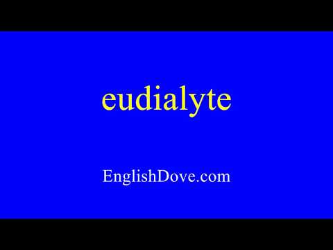 How to pronounce eudialyte in American English