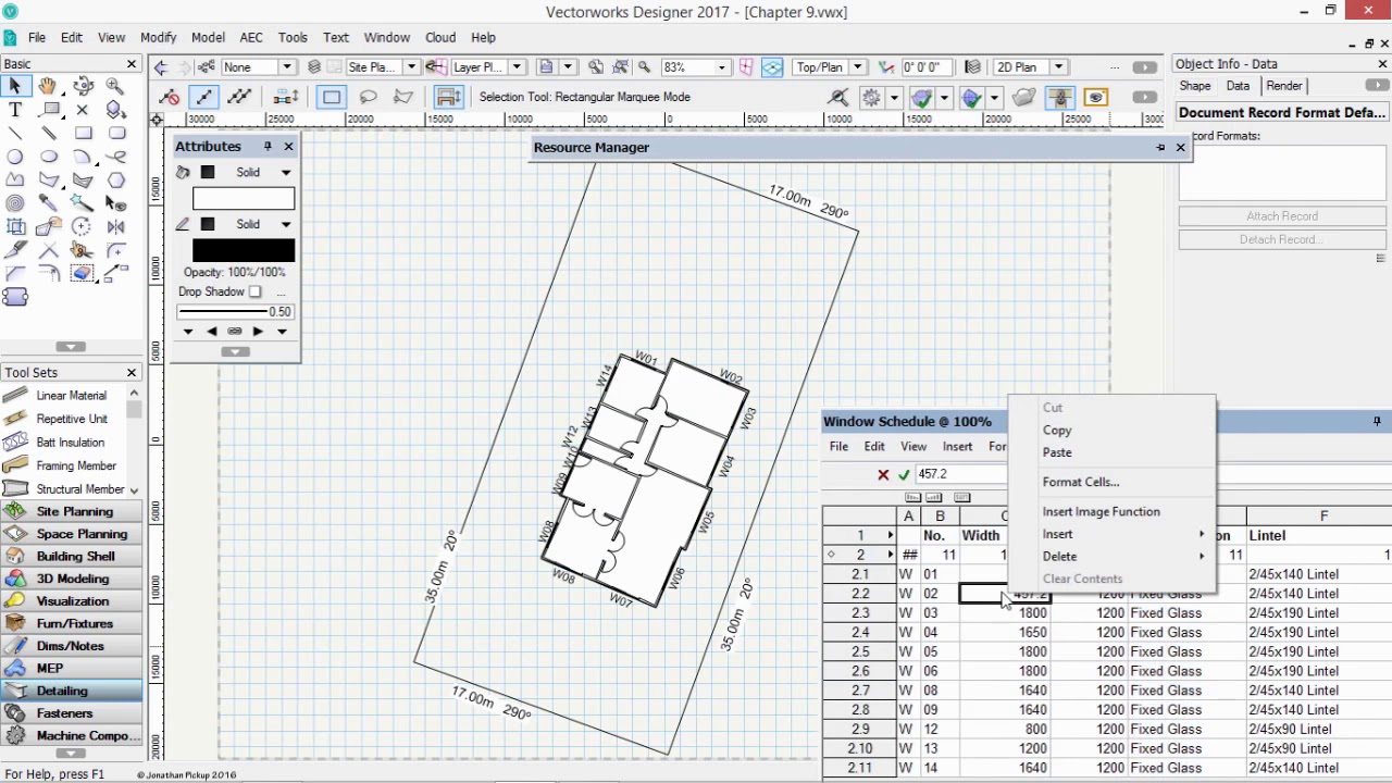 2017 Vectorworks Fundamentals - Reporting Objects