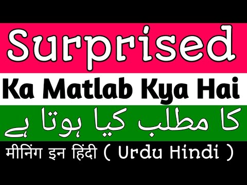 Surprised Meaning In Urdu | Surprised Meaning In Hindi | Surprised Ka Matlab | Surprised Ka Meaning