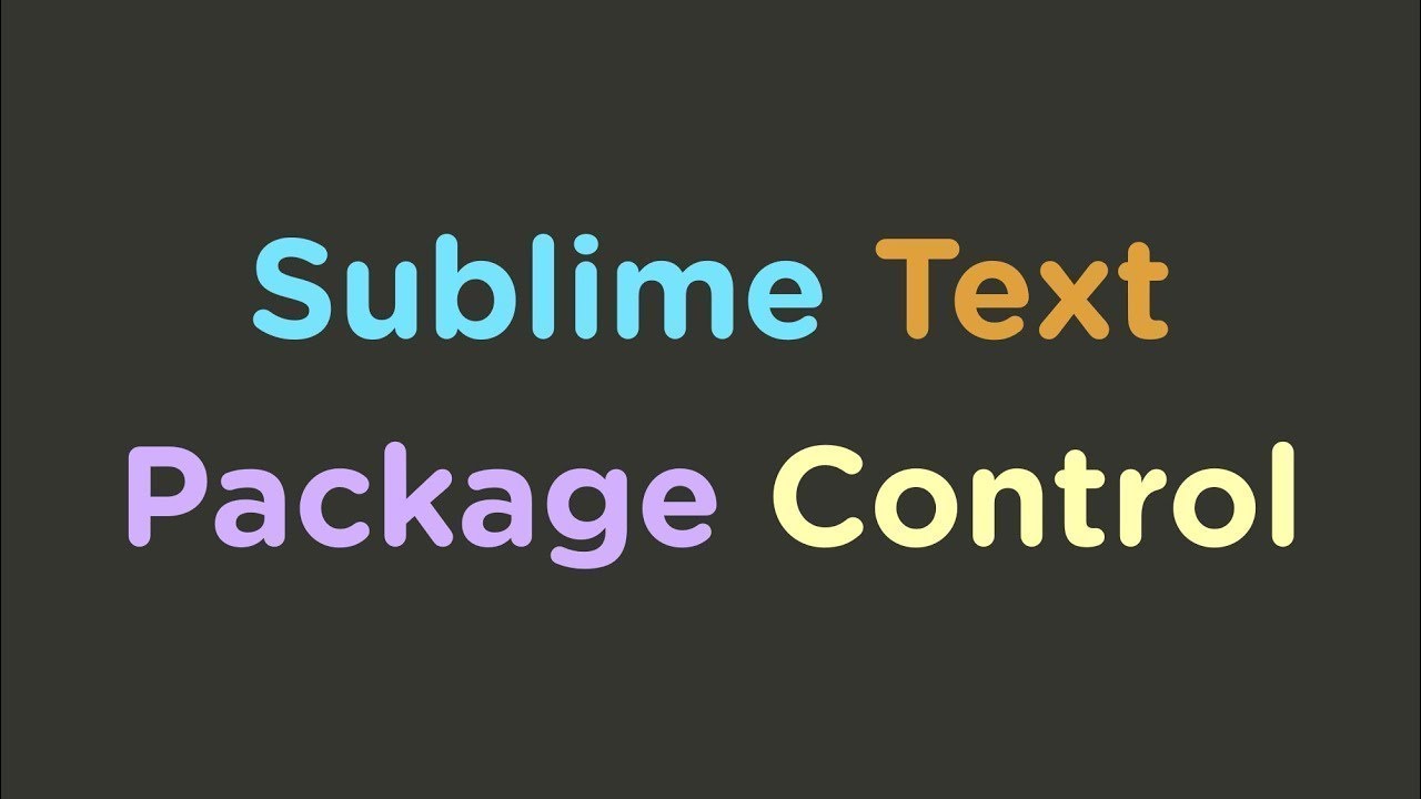 Install Package Control | Sublime Text
