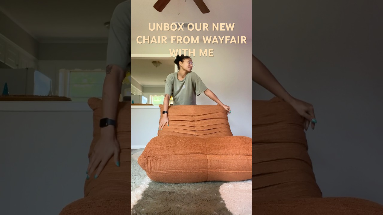 bean bag chair from @wayfair & it’s SO cozy😍 #ad #furniture #livingroom #newhome #interiordesign