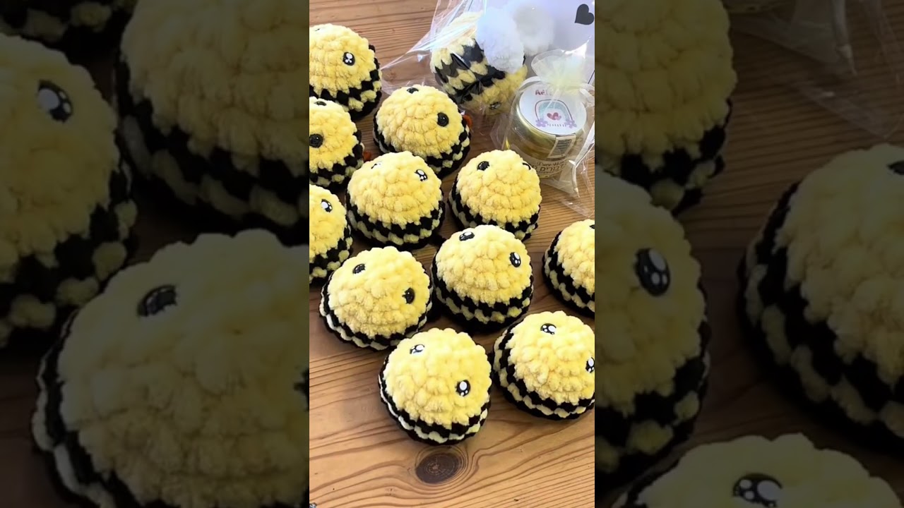 #bee #crochet #diy #handmade #amigurumi #סריגה