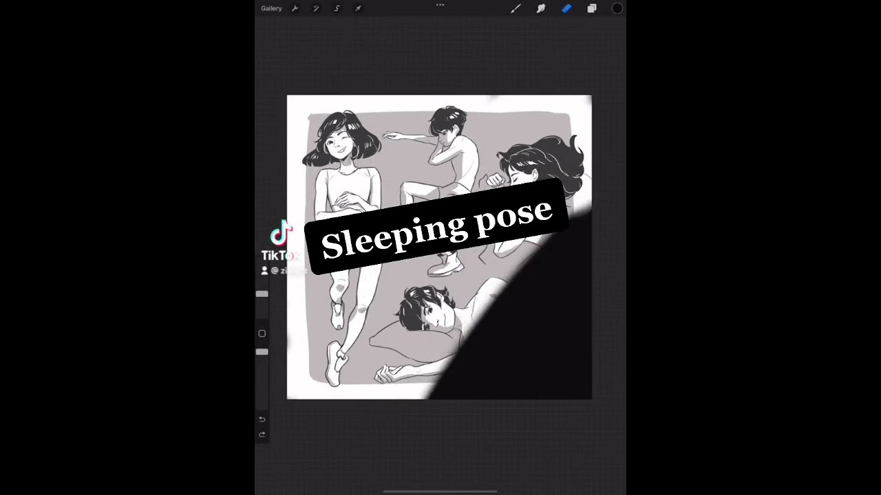 Sleeping pose art reference sheet