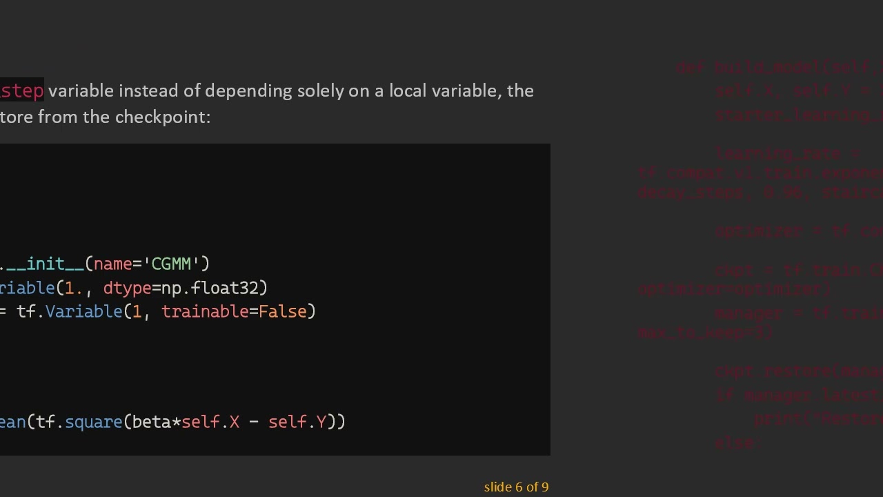 Fixing the Learning Rate Issue When Restoring TensorFlow Checkpoints