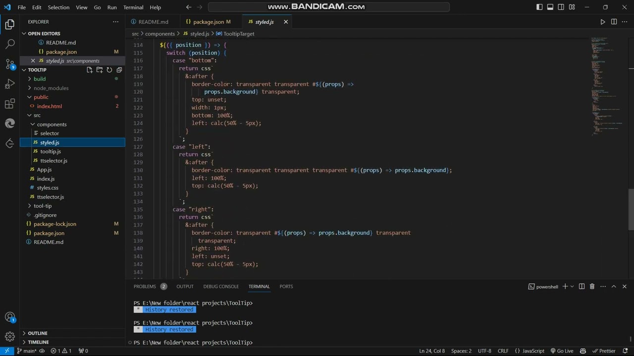 tooltip project coding ninjas react test 1