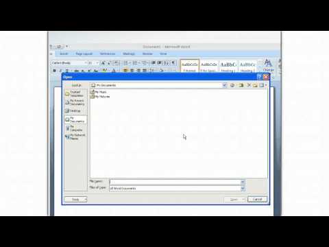 Word 2007 - Open Documents