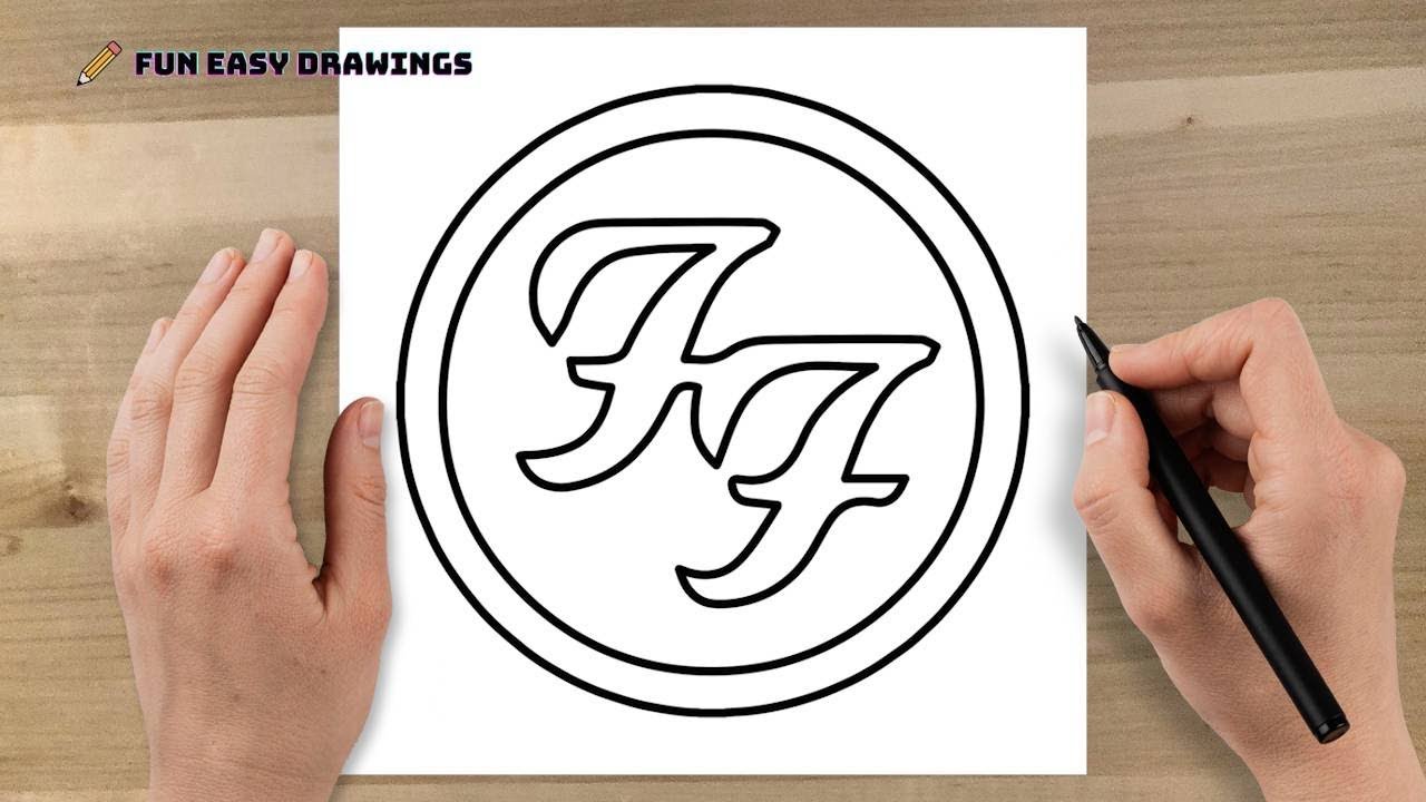 How to Draw Foo Fighters Logo - Fun Easy Drawings #FunEasyDrawings #drawing #logo #foofighters