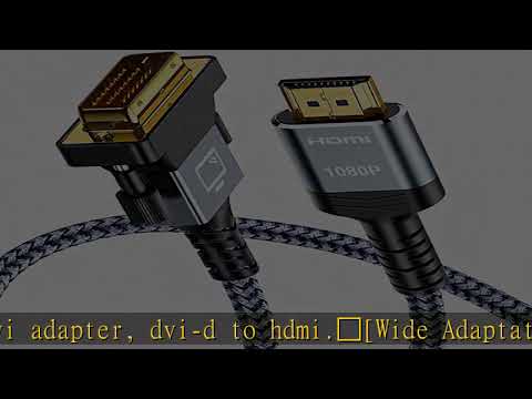 Capshi HDMI to DVI Adapter Cable, DVI to HDMI Adapter for Monitor Bi-Directional Sturdy Nylon Braid