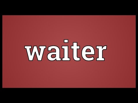 Waiter Meaning
