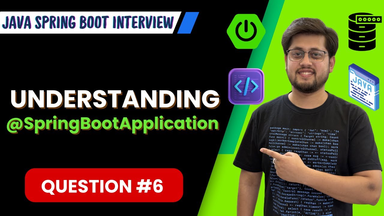 Understanding Spring Boot Application @SpringBootApplication : Java Spring Boot Interview Question 6