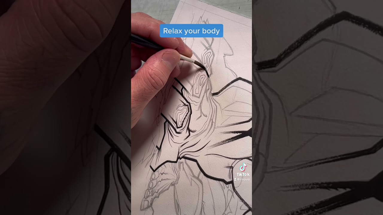 Art Tutorial: How to ink the Hulk!